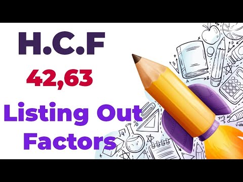 Find HCF of 42 and 63 using Listing Out the Factors method. Exercise 5.2 Part A Question 2