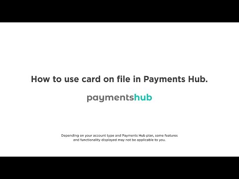 How to use card on file in Payments Hub