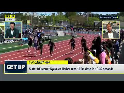 5-Star DE recruit Nyckoles Harbor runs 100m dash in 10.32 seconds 😱