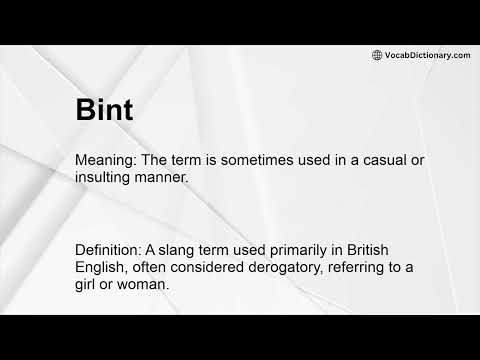 Bint Meaning