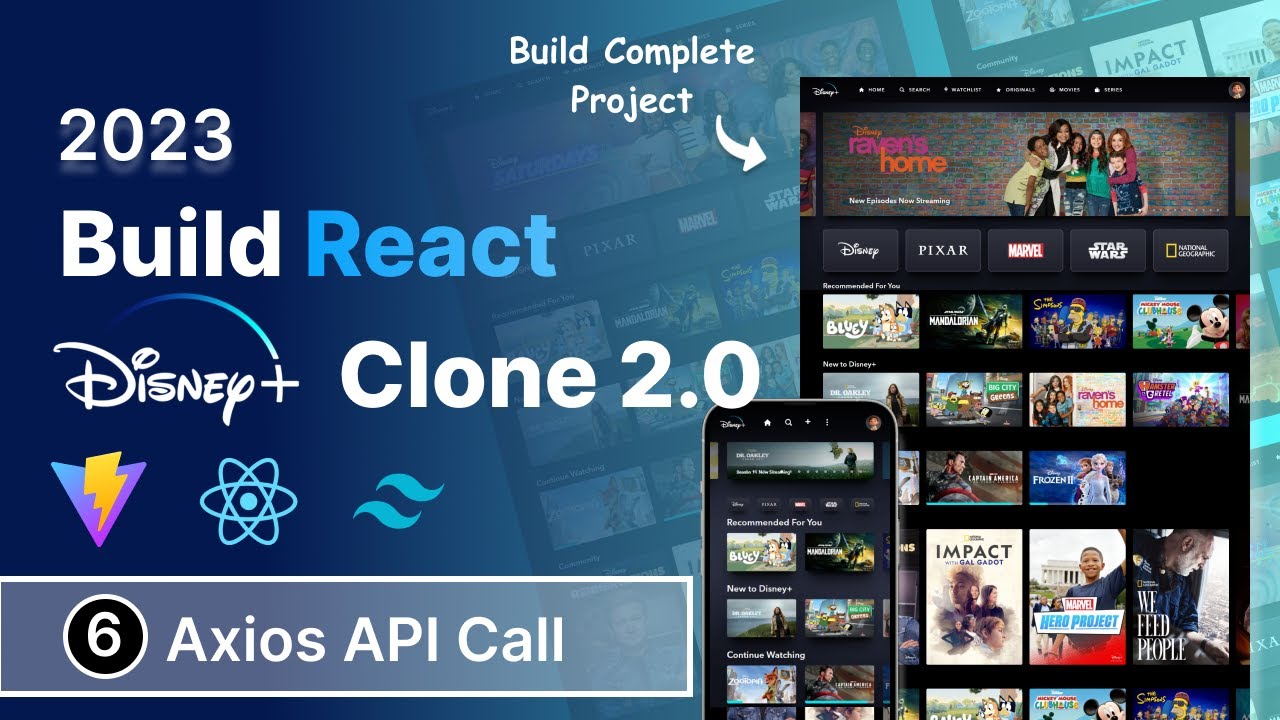 #6 Build Full Stack Disney clone Project using React, Tailwind CSS, Vite : Axios API Call