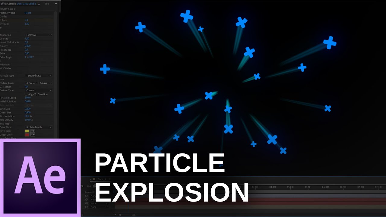 After Effects PARTICLE EXPLOSION tutorial | No plug-ins!