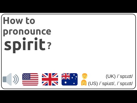 How to pronounce spirit in english?