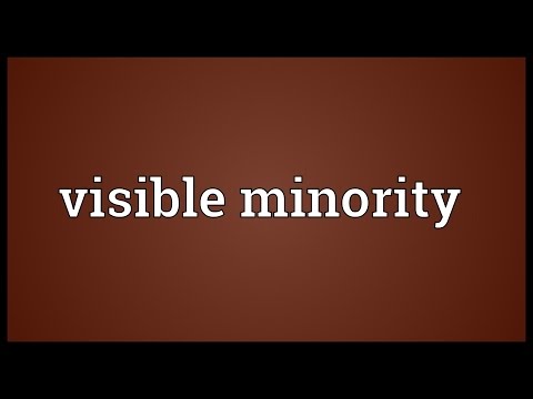 Visible minority Meaning