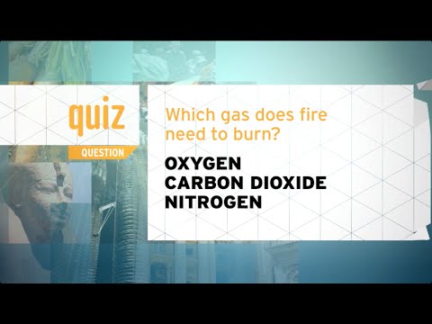 Quiz - Which gas does fire need to burn?