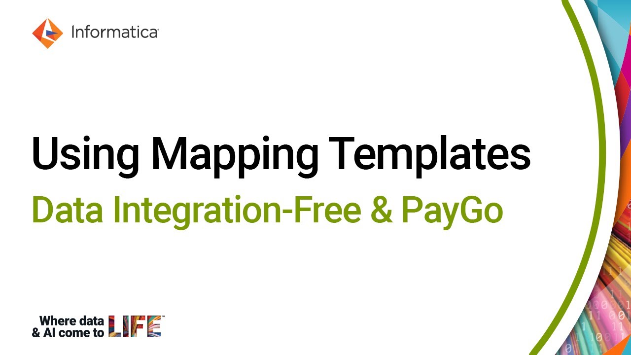 Using Mapping Templates in Data Integration-Free & PayGo