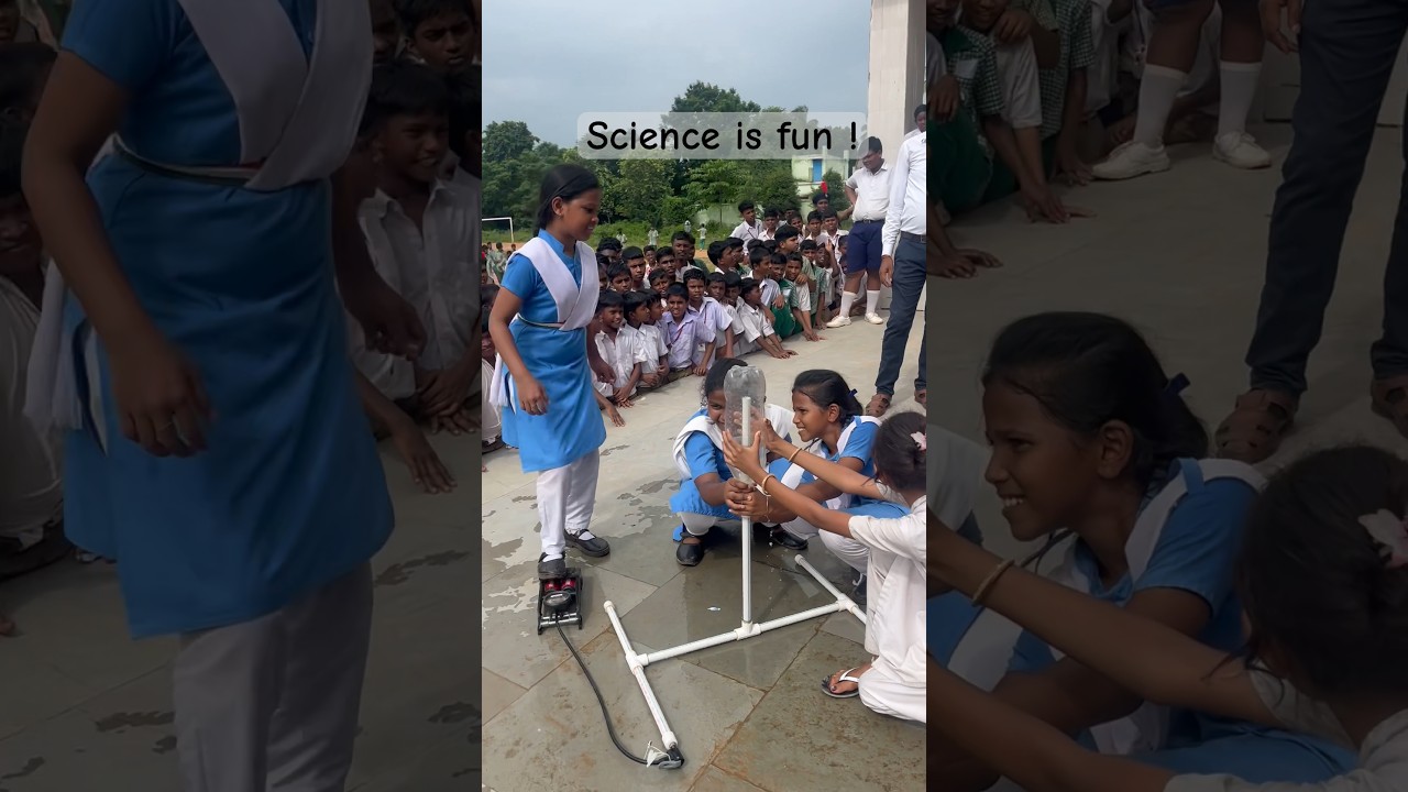 Science is fun when you learn by doing. Water rocket made and launched by kids 🚀  Girls in STEM
