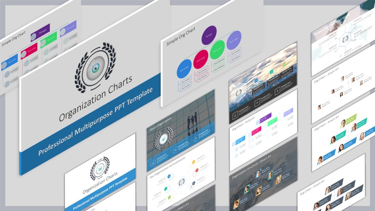 Organizational Chart Template - PowerPoint Template - Analysistabs