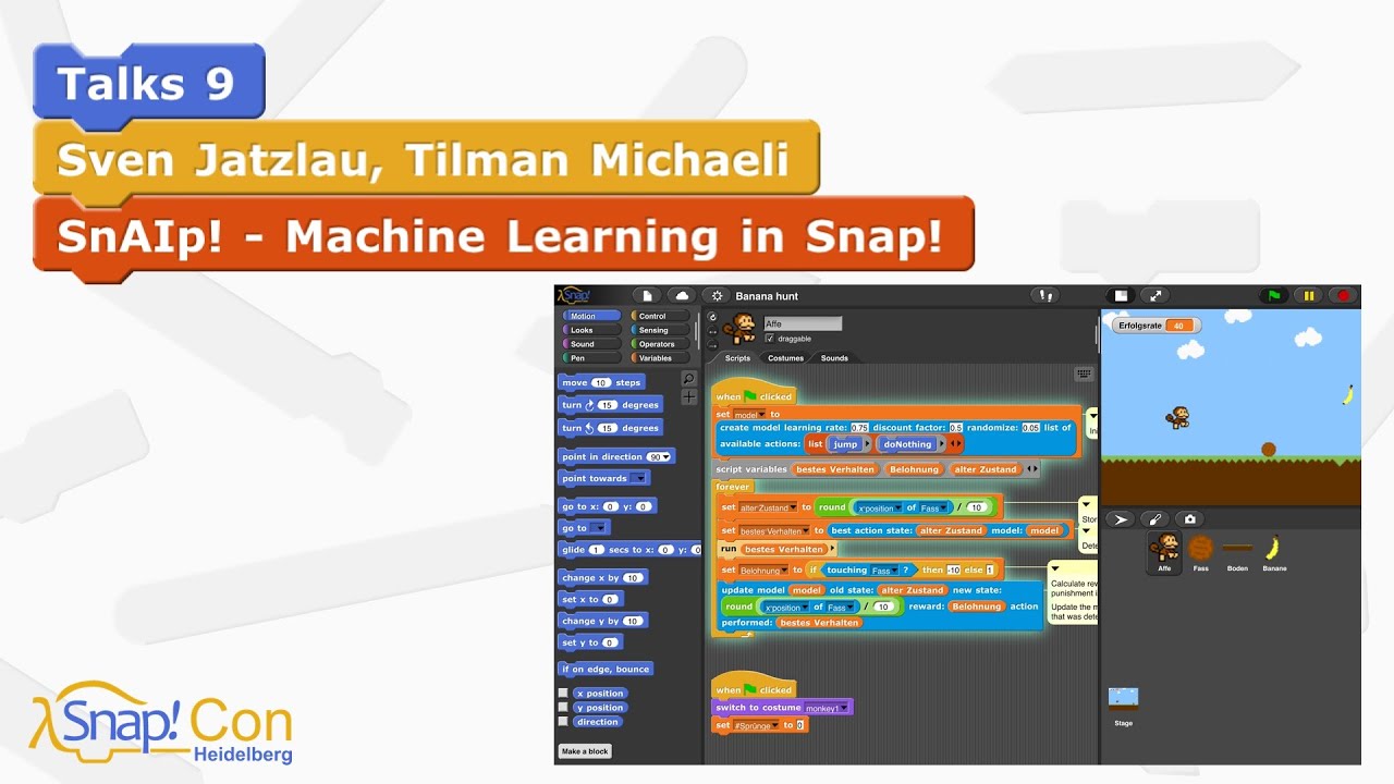 SnAIp! - Machine Learning with Snap! - Tilman Michaeli, Sven Jatzlau