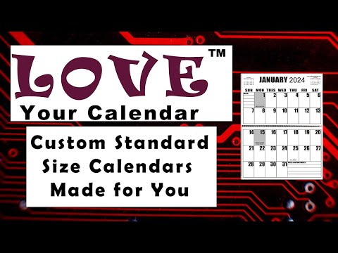 Standard Size Large Print Wall Calendar 2024