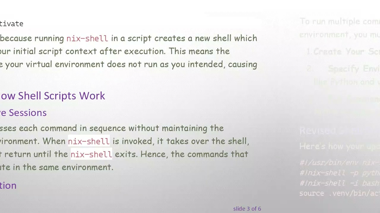 How to Run a Python Virtual Environment in Nix Shell with One Shell Script