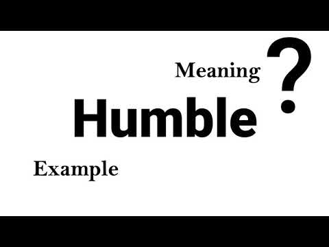 Humble Meaning Example Definition | EWD-English Word Dictionary | English Word In-depth Mean
