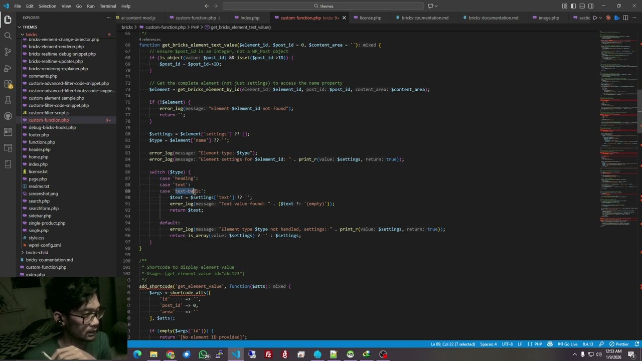 Basic concept for Getting Bricks Builder Element Value