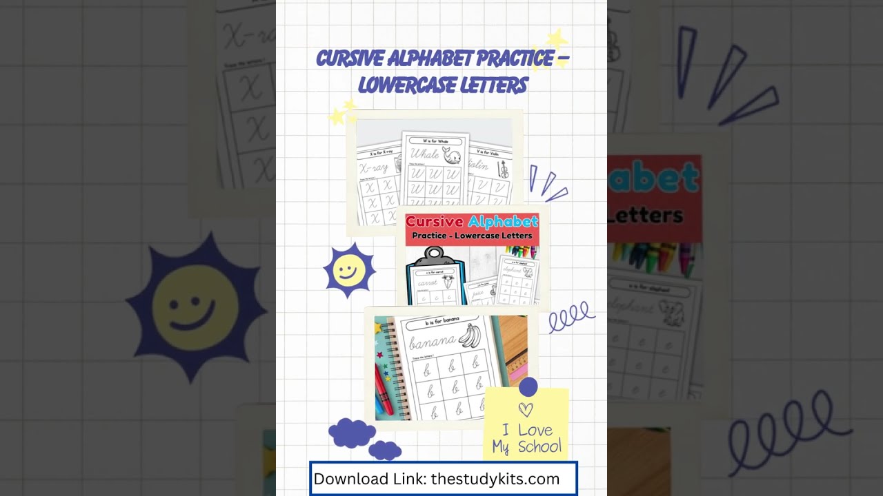 Cursive Alphabet Practice – Lowercase Letters