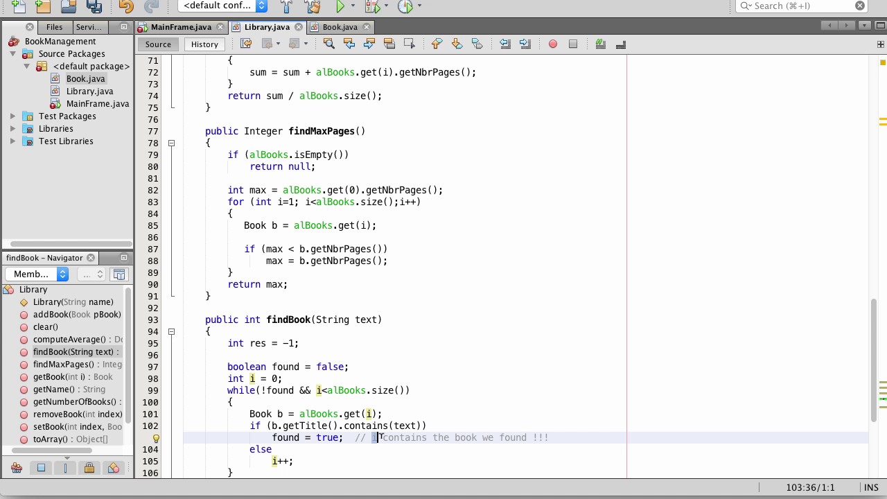 Java for 2GIG - ArrayLists: Basic Algorithms: Find