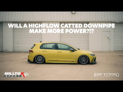 MK8 GTI Milltek Catted Downpipe Dyno Run // BMP Tuning