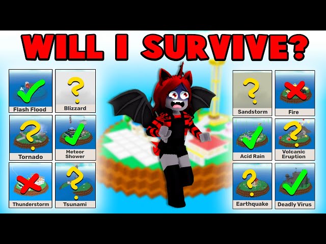 Disasters in Roblox Natural Disaster Survival