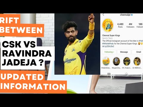 Rift Between Jadeja Vs CSK..? All you need to know about the CSK -Ravindra Jadeja RIFT Updated news!
