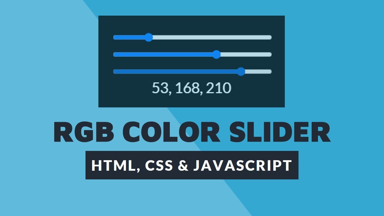 RGB Color Slider | JavaScript Functions to Change Background Color with Input Range Sliders