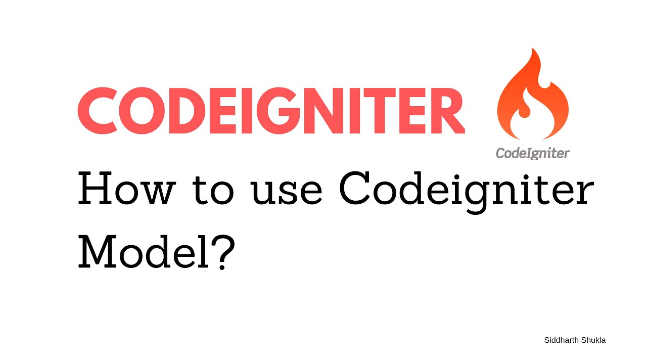 Codeigniter Model tutorial for beginners