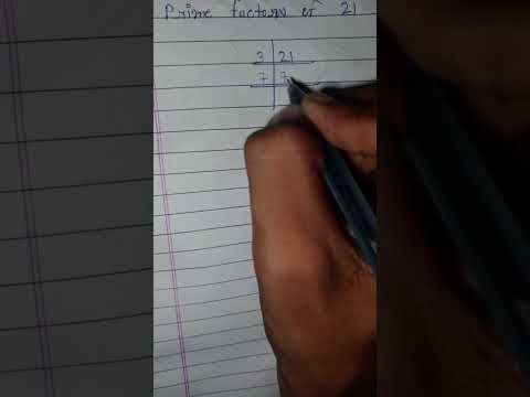 Prime factors of 21 #shorts