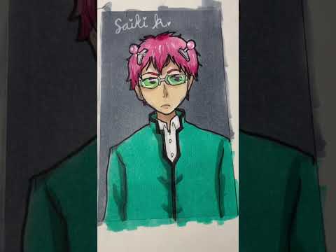 Saiki K Drawing! #saikik #saikikusuo #kusuosaiki #shorts #drawing #anime #characters #markers #art