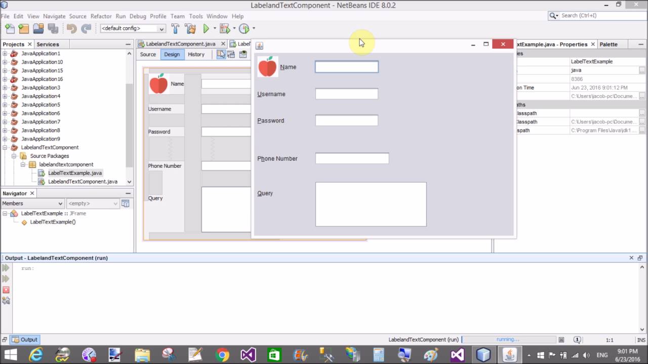 Label and Text Components in JAVA Swing With Example