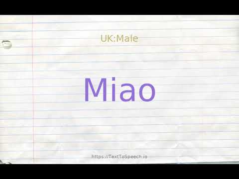 How to pronounce miao