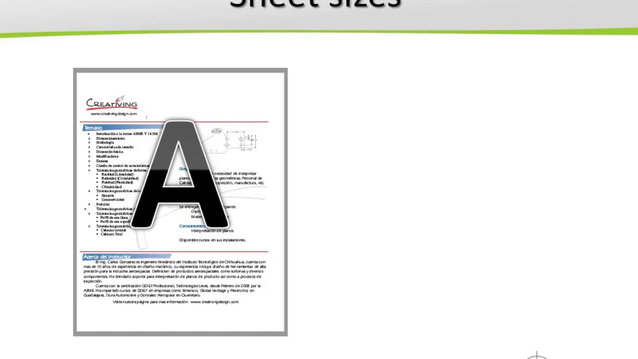 Engineering Drawings Course - Sheet Sizes