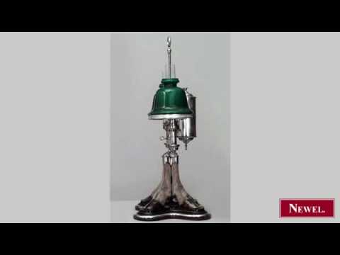 Antique Rustic Continental (19/20th Cent) student lamp