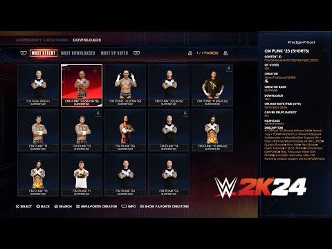 WWE 2K24 - How To Download Alternative Versions Of CM PUNK!!