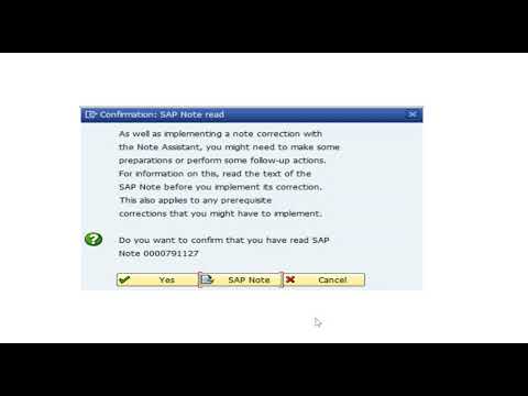 Implement SAP note