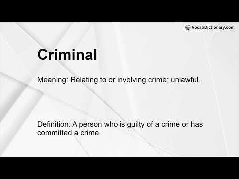 Criminal Meaning