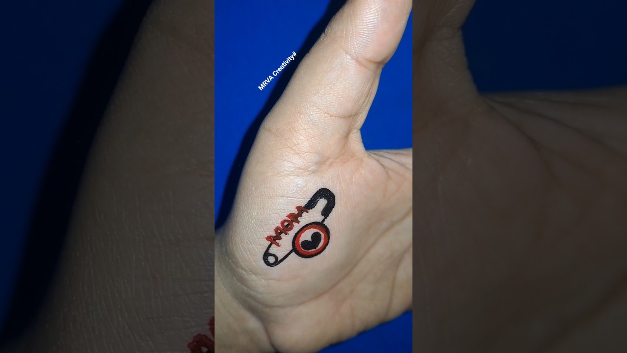 DIY PIN MOM TATTOO 🧷❤️👌 #shorts #tattoo #2025 #trendingtattoo #tattooart