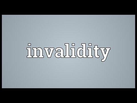 Invalidity Meaning