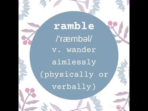 A work a day keeps the dictionary away - ramble