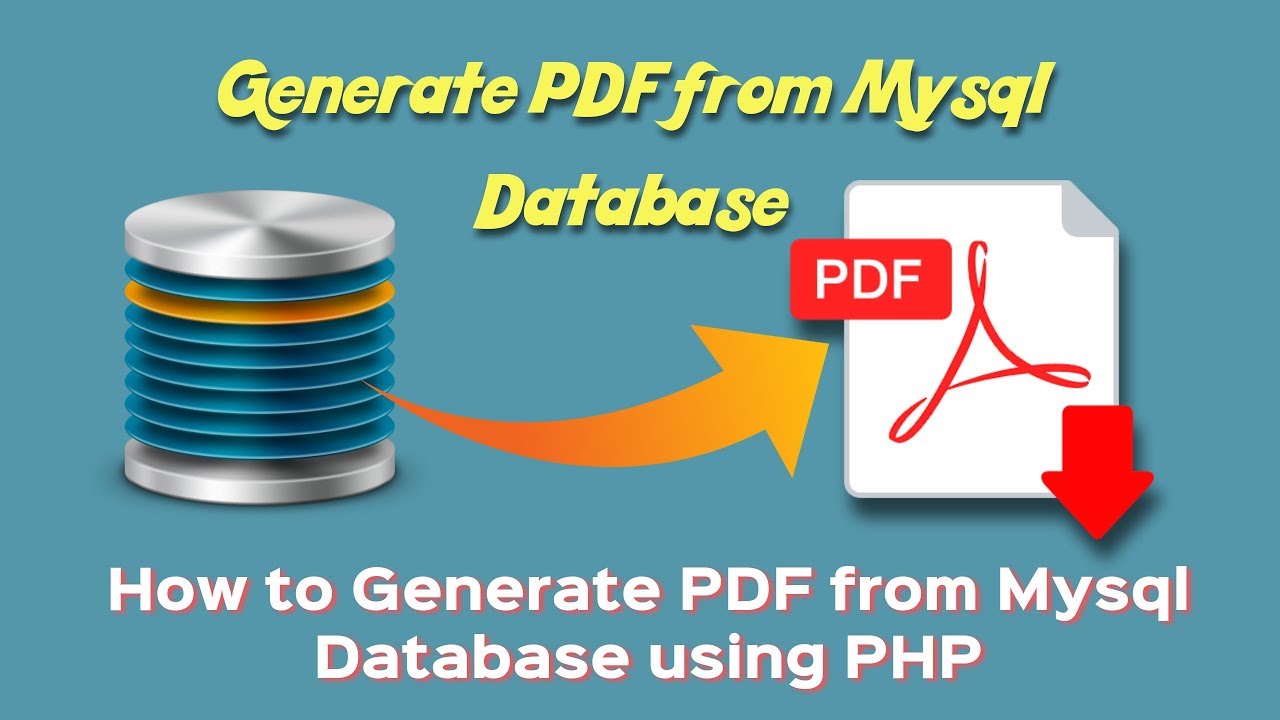 How to Generate PDF from Mysql Database using PHP | convert html to pdf |