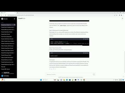 python pandas to excel table