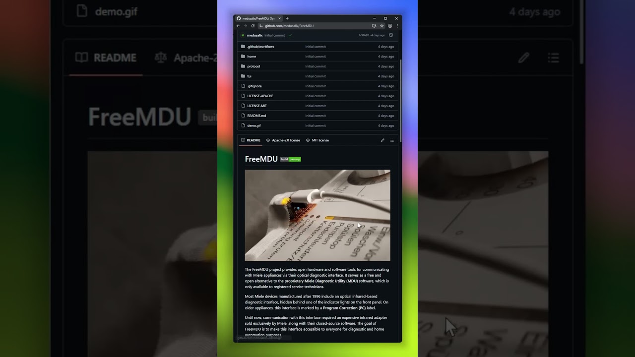 FreeMDU: a project that cracks open the world of Miele appliance diagnostics  #github