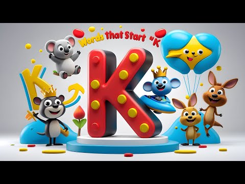Letter K Words for kids/Words starting with K/letter K words/A for Words/Alphabet K