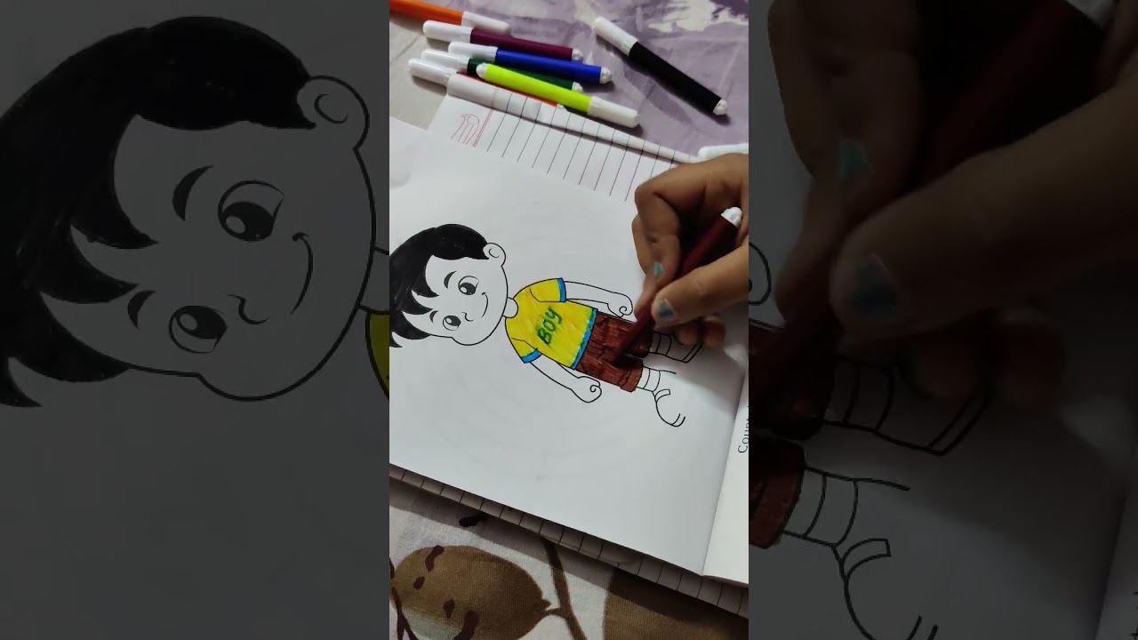 Let's colour this boy! #shorts #colour #drawing
