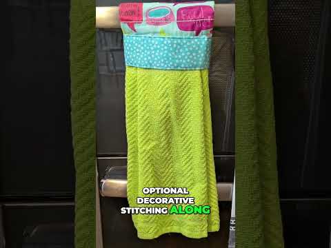 Modern Hanging Kitchen Towel with Band Pattern