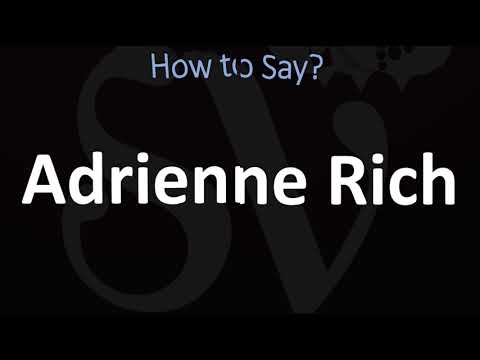 How to Pronounce Adrienne Rich? (CORRECTLY)