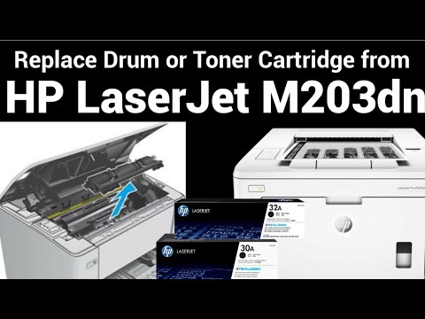 Remove or Replace Toner Cartridge on HP LaserJet Pro M203dn Printer