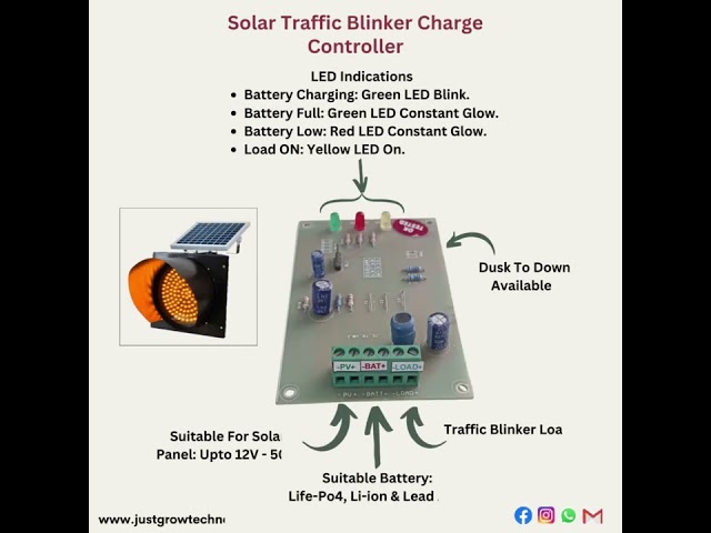 Solar LED Traffic Blinker - Solar Charge Controller For Blinker ...