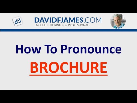 How to Pronounce BROCHURE (2 Syllables)