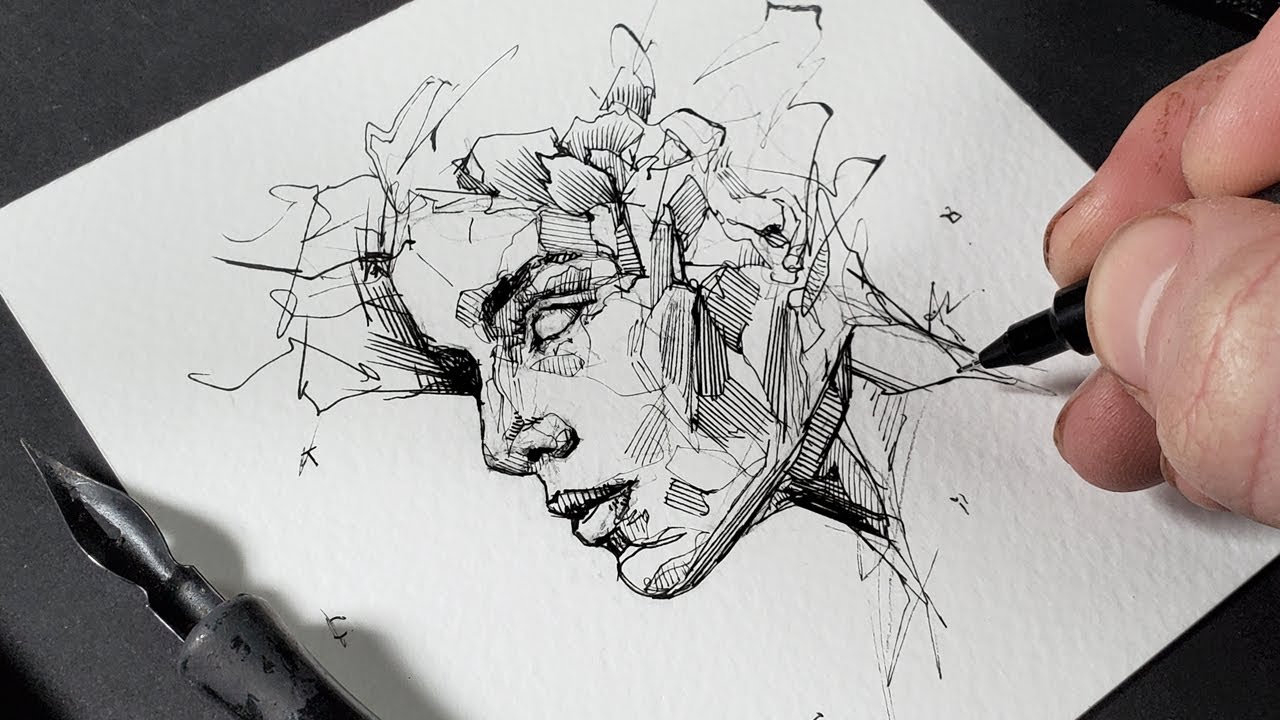 Sketching the Portrait in Ink | Expressive Linework