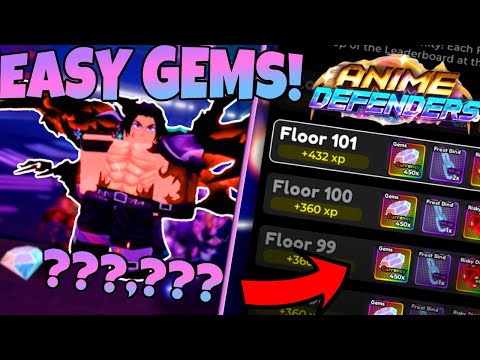 [TOWER OF ENTERNITY] One of the BEST ways to OBTAIN GEMS in Anime Defenders! GET 100k+ GEMS!
