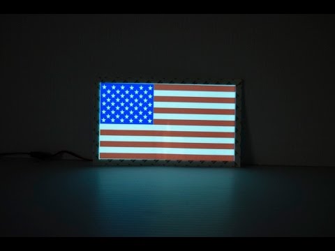 Light up American Flag Car Sticker Decal