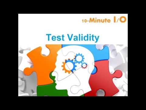 10-Minute I/O - Test Validity